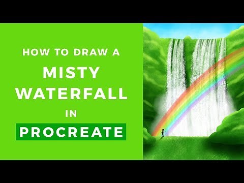 How to Draw a Waterfall // Procreate Tutorial