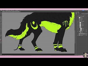[ Timelapse 84 ] – reference sheet commission – wolf speedpaint