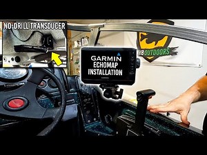 Garmin Echomap INSTALL w/ No Drill Transducer Mount (Stern Saver)