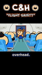 Pay attention to the safety demonstration #airplane #humor #animation | Cyanide & Happiness