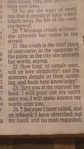 Proverbs chapter 1 (KJV) | Scott Clinton Glover