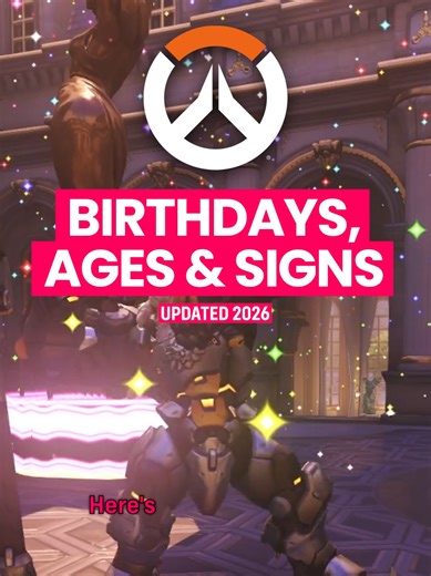 Find your Overwatch birthday twin! 🗓️ Here is the complete 2026 guide to every single hero's birthday, age, and zodiac sign. From Ana (Jan 1) to Sombra (Dec 31), we've got the full roster including the 5 new heroes added this week! Who did you get? Drop your birthday in the comments and find your match! #Overwatch #Overwatch2 #OverwatchLore #overwatchbirthday #pogstream