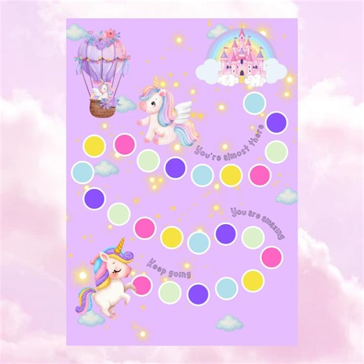 Unicorn Rainbow Potty Chart: Kids Chore Rewards, Promoting Positive Behavior (PDF Instant Digital Download) - Etsy UK