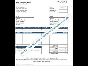 Part 1 – Create a Sales Invoice Template in Excel Using Simple Functions!!