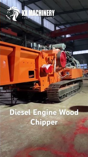 Heavy Duty Diesel Engine Wood Chipper with Chain Feeding System#woodchipper #dieselengine