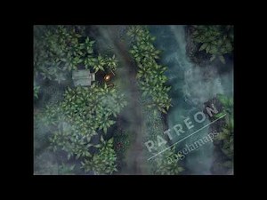 Jungle animated battle map for TTRPGs like D&D or Pathfinder