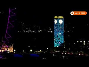 London’s Big Ben illuminated ahead of coronation