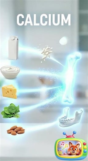 Talking Calcium 🦴 | Strong Bones & Teeth | Calcium Rich Foods for Kids #shorts #kids #food