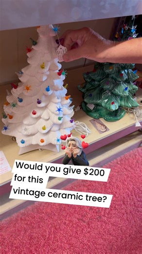 Would you pay $200 for this vintage ceramic tree? 🌲 just curious xo #madebayoucrafts #explorereels #foryourpage #christmasdecor #vintagestyle #Christmas | Made Bayou