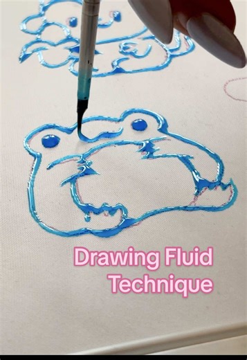 Technique description 🖌️: This is Speedball drawing fluid and I use it like paint to hand draw directly onto my screen. When you brush drawing fluid onto a screen, it doesn’t behave like watercolor. Surface tension keeps it sitting on top of the mesh, almost like a thick bead that moves together as one line. Because of that, less is more. I always start with the tiniest amount to lightly trace my outlines. That thin path gives the fluid somewhere to balance. Then I go back with a small drop and