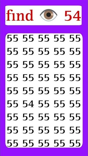 try to find odd number 54 with in 5 second #numberfun #lovenumbers #numbertalks