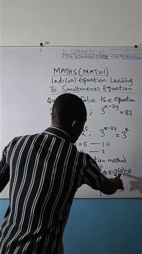 Live highlight on Indicial Equations Leading To Simultaneous Equation