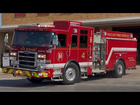 [LETS ROLL ‘EM] Dallas Fire Rescue Engine 4, Truck 4 & Battalion 1 Responding to a Structure Fire