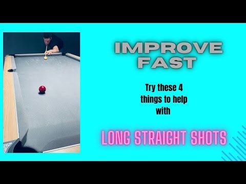 Learn how to cue straight - long straight shots 🎱