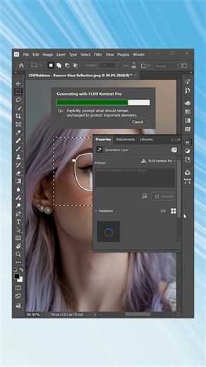 ✨ Remove Glass Reflection in Seconds! 🔥 Say goodbye to unwanted glare & reflections using Photoshop Flux AI 🤖💎 Make your photos crystal clear and professional in just one click! ⚡ #photoshop #fluxai #PhotoEditing #AIEditing #reflectionremove #photoshoptutorial #editingtips | Gulam Rabbane