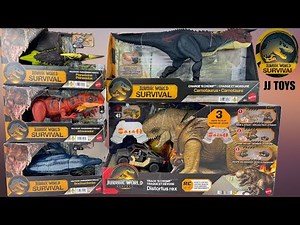 Jurassic World RC Distortaus Rex CHOMP ATTACK & Jurassic Survival Toys Unboxing