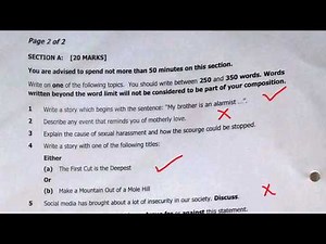 2023 English Language Exam Paper 1 Answers (Composition Writing)