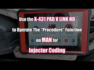 LAUNCH X431 PAD V Elite: Operate Injector coding function on MAN