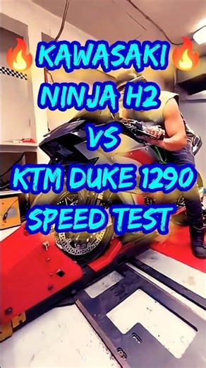 Kawasaki Ninja H2 vs KTM Duke 1290 ⚡ Speed Test #shorts #superbike #kawasaki #dtmリーグ #speed