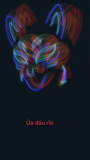 Stylized Neon Cat Faces in Glow Effects