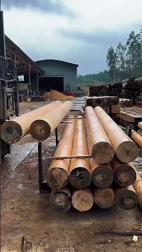 Round log house beam construction