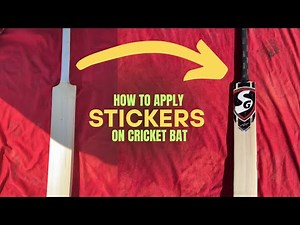 How to Perfectly Apply a Sticker on Your Cricket Bat Like a Pro!