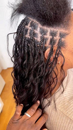 23K views · 68 reactions | Knotless Braids With Human Hair Leave-out ——Very Light by Freedom Styles | Freedom Styles | Facebook