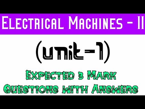 Electrical Machine-II expected (3mark) Question with answer