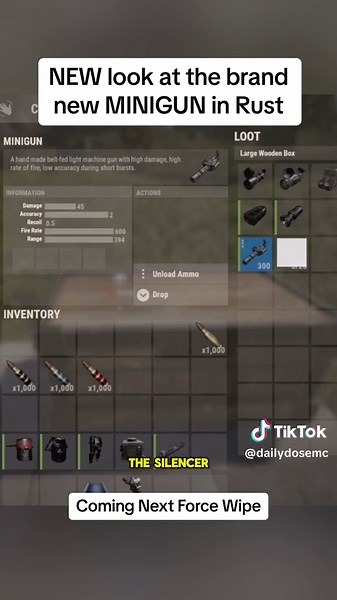 Exploring the New Rust MINIGUN - Stats, Attachments, and Bugs