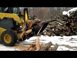 Firewood Processor - Halverson HWP-140B processing Crooked wood