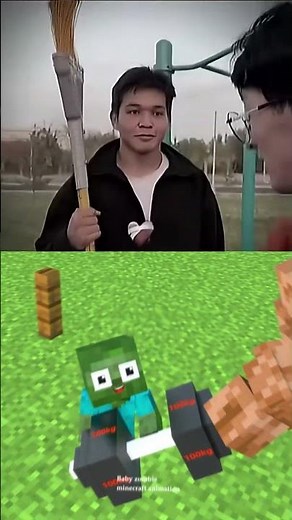 Herobrine Tries to PRANK Baby Zombie… 😱🤣 Minecraft Animation #minecraft #shorts #sigma
