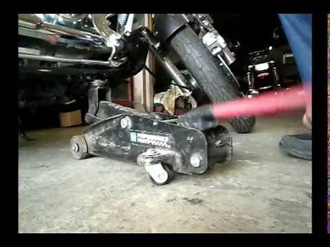 How to jack up motorcycle with a car jack