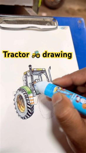 How to draw a tractor 🚜 | tractor kaise banaye step by step | #shorts