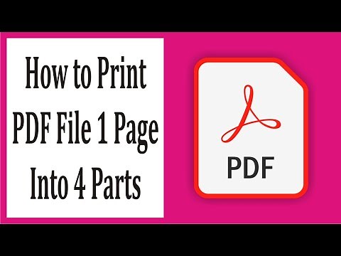 How to Print PDF File 1 Page Into 4 Parts #63