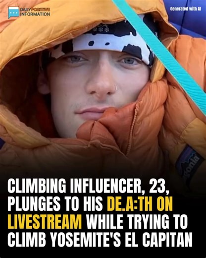 Fans looked on in shock as he fell… see the full story 👉 https://dailymagazine23.com/?s=23-Year-Old Climber Falls to Death During Live-Streamed El Capitan Attemp | Stormi Maya