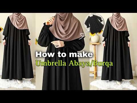 Ramadan special 🌙 Trendy Hijab Abaya Cutting And Stitching/Umbrella Abaya/Burqa