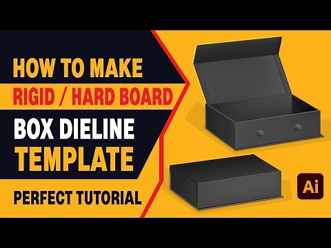How to Make A Rigid Box Design for Luxury Product Packaging Dieline / Template Perfect Tutorial