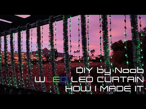WLED DIY LED CURTAIN - 480 Pixels - 30 x 16 2D Matrix - DIY by Noob