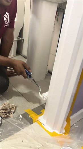 Rusted toilet door frame repair