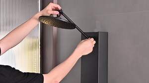 HOMEMYSTIQUE 3-in-1, 6-Jet Shower Panel Tower System w/ Adjust Rainfall Waterfall Shower Head, and Massage Body Jets in Black Nickel NSTC0136BN