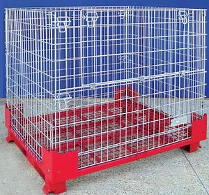 [Hot Item] Heavy Duty Capacity Warehouse Mesh Box Wire Cages Metal Bin Storage Container