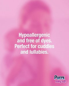 Your baby’s soft and sensitive skin deserves the very best. Purex® Baby Soft™ is hypoallergenic, free of dyes, and lightly scented. Buy now: https://goo.gl/yPaJVn | Purex