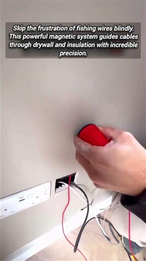 Professional Magnetic Tool For Routing Wires Through Finished Walls