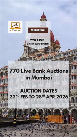 🏙️ 770 LIVE Bank Auctions in MUMBAI - Foreclosureindia Auction Dates: 22ND FEB TO 28TH APR 2026 Looking to own a dream home or investment property in #Mumbai ? 💥 770 #bankauctions are now live — covering prime residential, #commercial, and land #properties across the city! ✅ Transparent e-auction process ✅ Verified bank-owned assets ✅ Affordable reserve prices ✅ Trusted updates via ForeclosureIndia 👉 Don’t miss your chance! Explore : https://foreclosureindia.com/blog-post/top-tips-mumbai-e-au