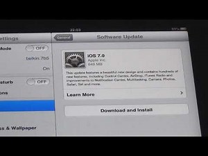iOS 7 Update And Setup For iPad 2
