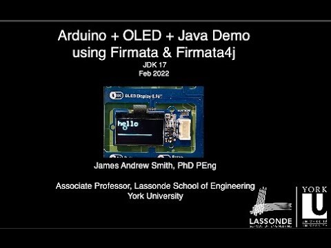 Arduino + OLED + Java Demo using Firmata & Firmata4j