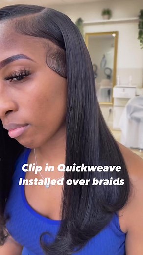 1.6K views | Clip in quick weave installed over braids 2 sets of kink-straight 16” Stylist : Bri ( Miami location) Book with her Book with us at www.silkpressexpress.com | Lelene Valentin | Facebook