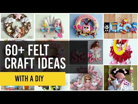 60+ Felt Craft Ideas With A DIY / Felt Kids Room Decor Ideas / DIY Felt Kids Room Decor