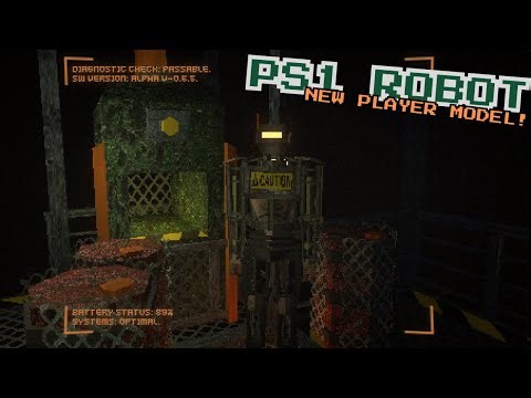 PSX low-poly robot made in BLOCKBENCH. (Underground Game)