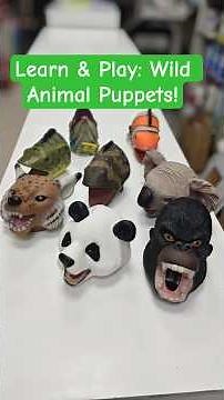 Meet wild animals in a fun way! Puppets bring the jungle alive for kids. 🐯🦁 #WildPuppets #KidsFun